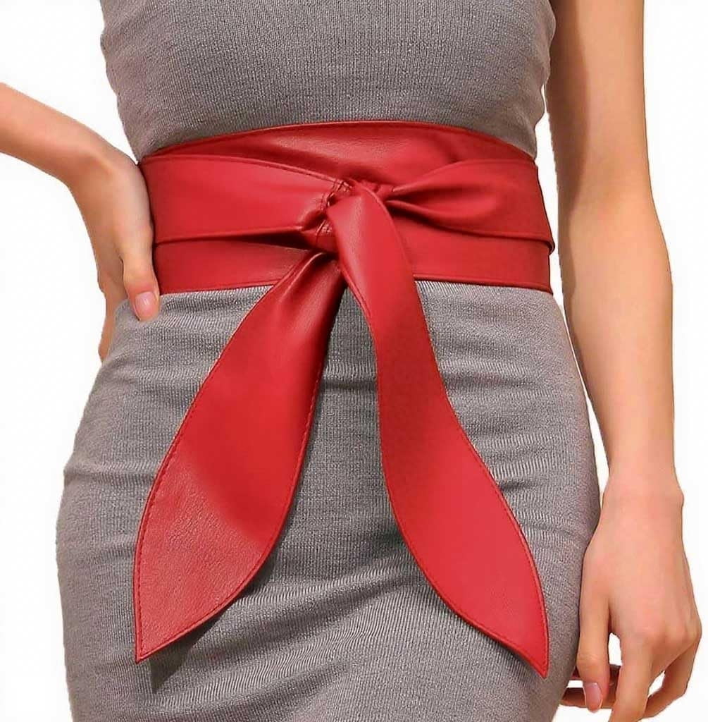 Waist Belt Black Wide Leather Corset Belt Fashion Wrap Waistband ...