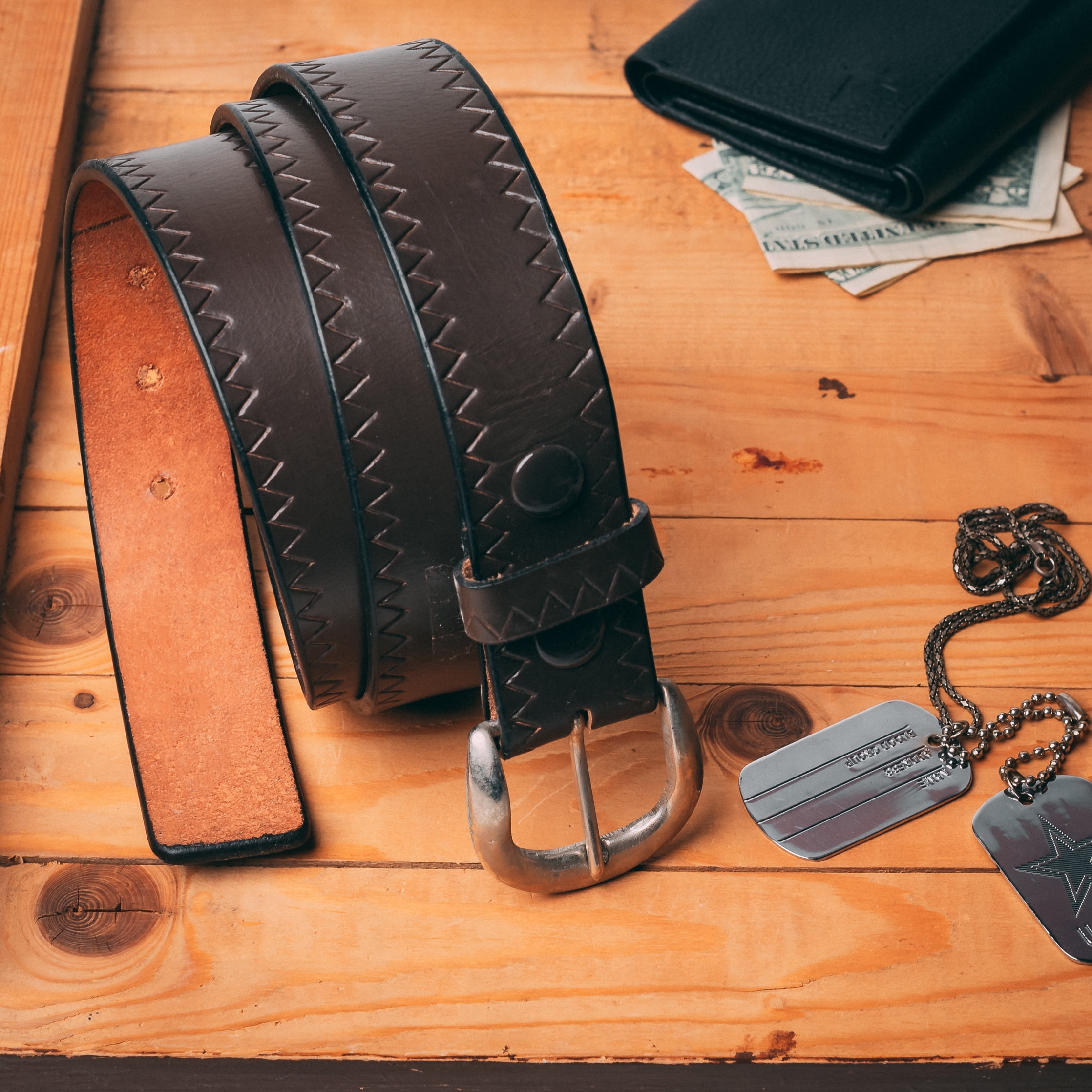 Waist Belt for Men Brown Pure Leather Jeans Waist Sizes 32 Removable ...