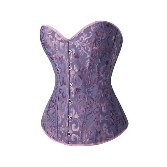 Waist Cincher for Women's Vintage Corset Bodice Backless Boned Floral ...