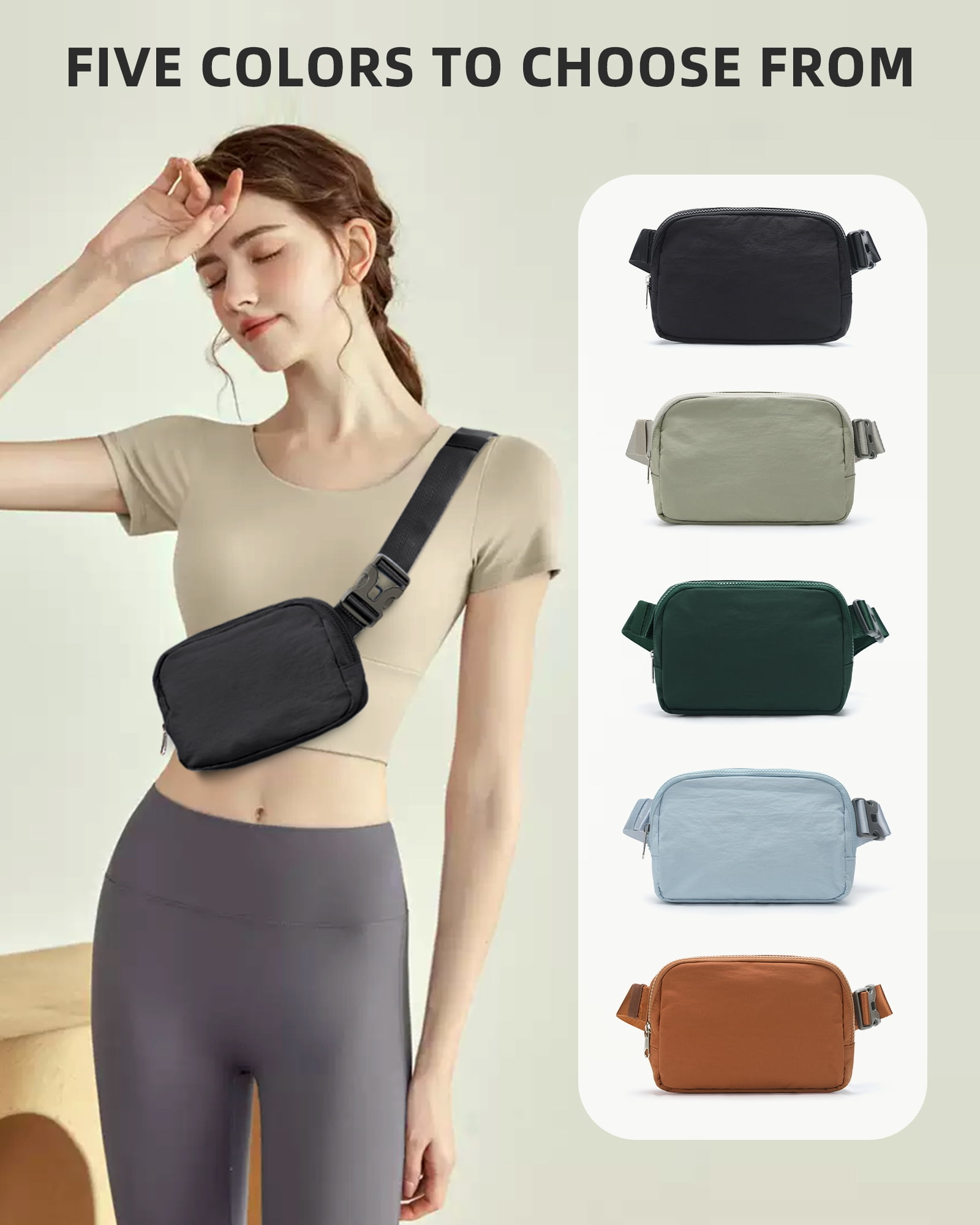 Athletic Gym Waist Pack for Running, Jogging & Travel: Unisex Crossbody ...