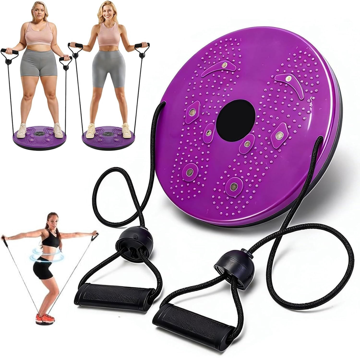 Waist Sculptor, 2026 New Waist Twister Machine Exercise with Arm Bands ...