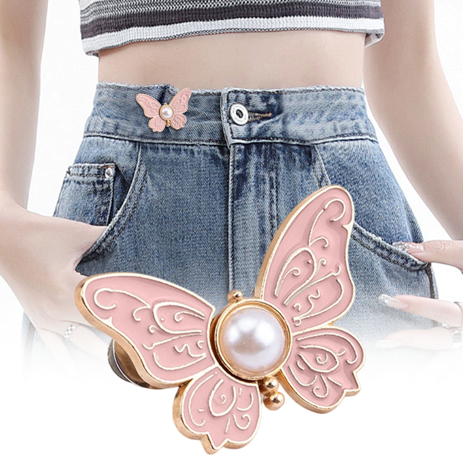 Waist Tightener Clip Flower Jean Waist Tightener - No-Sew Adjustable ...