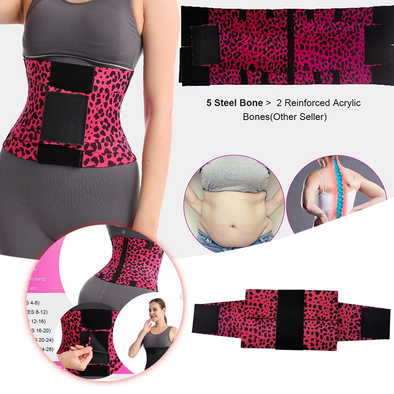Waist Trainer Belt for Women & Men Triple Wrap Ab Cincher Tummy Trimmer ...