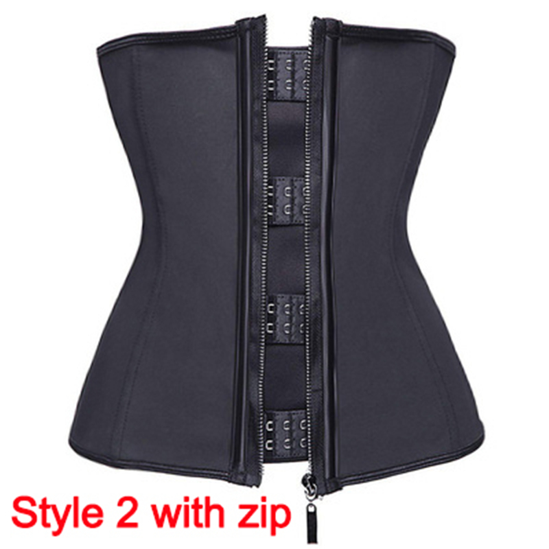 Waist Trainer Corsets Latex Gaine Ventre 25 Steel Bone Slimming ...
