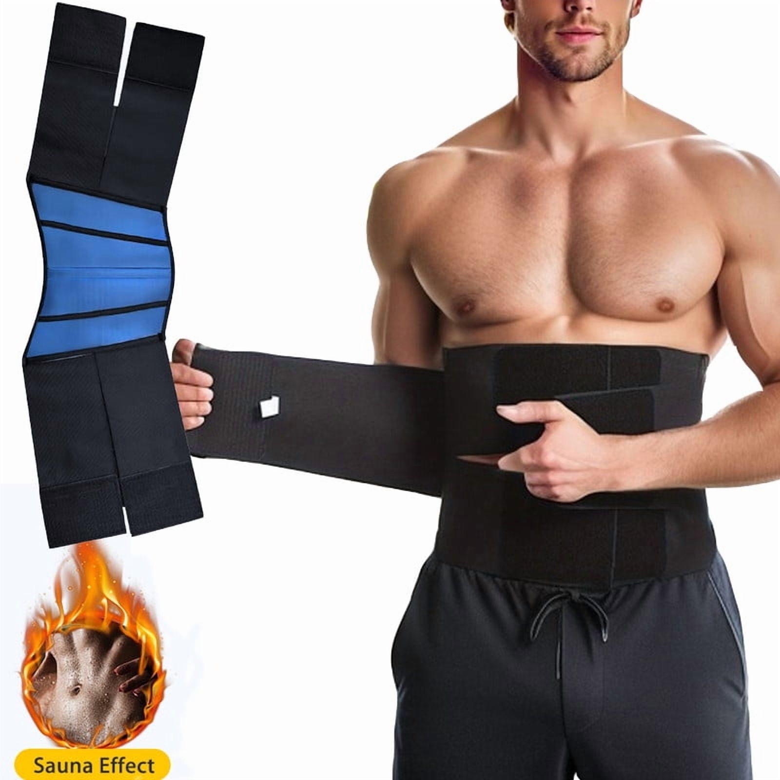 Waist Trainer for Men Sweat Band Trimmer Belt Fajas Tummy Control Sauna ...