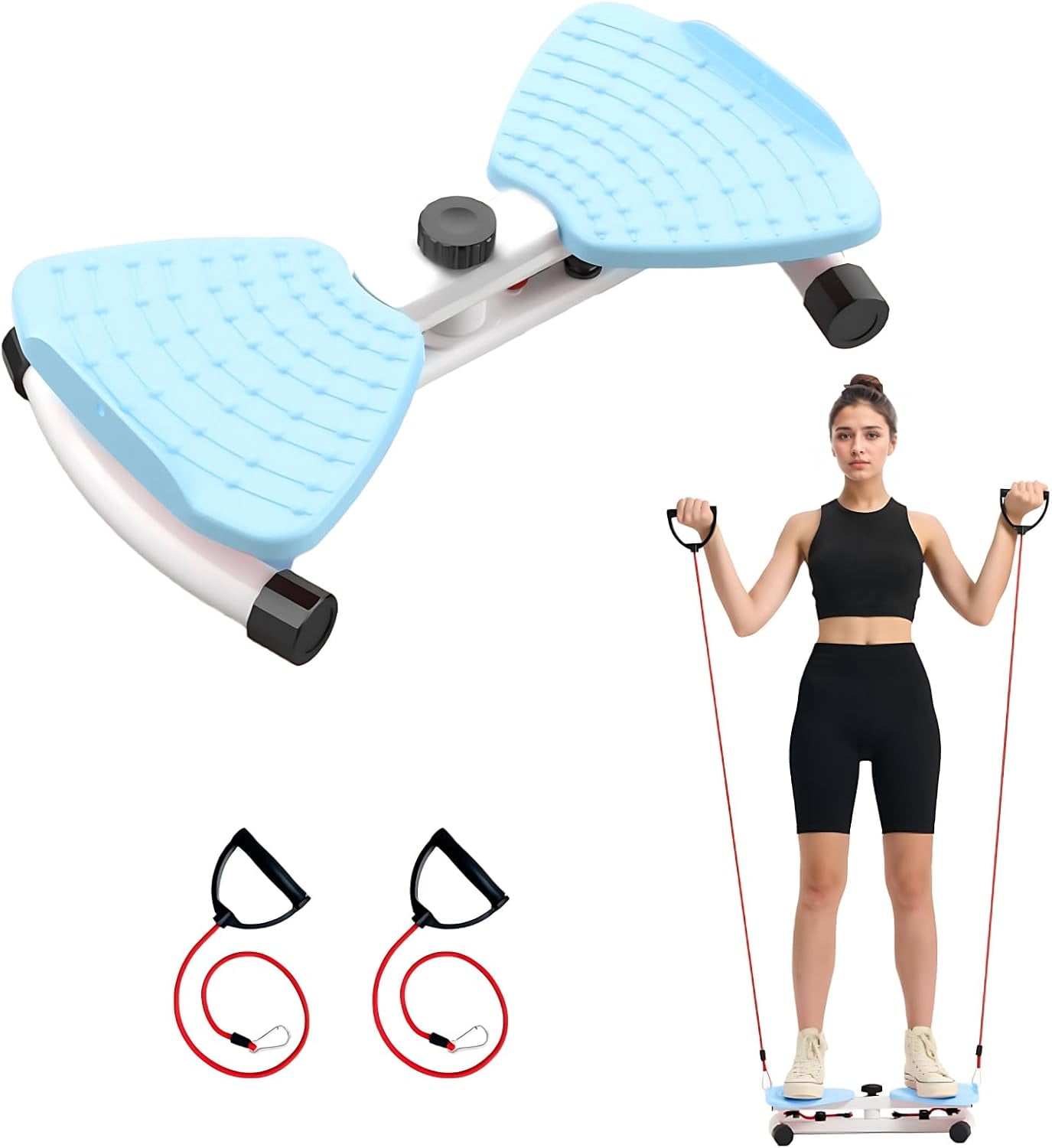 Waist Twister, Waist Twisting Machine, Exercise Twist Boards with Resistance Bands, Noiseless Ab ...