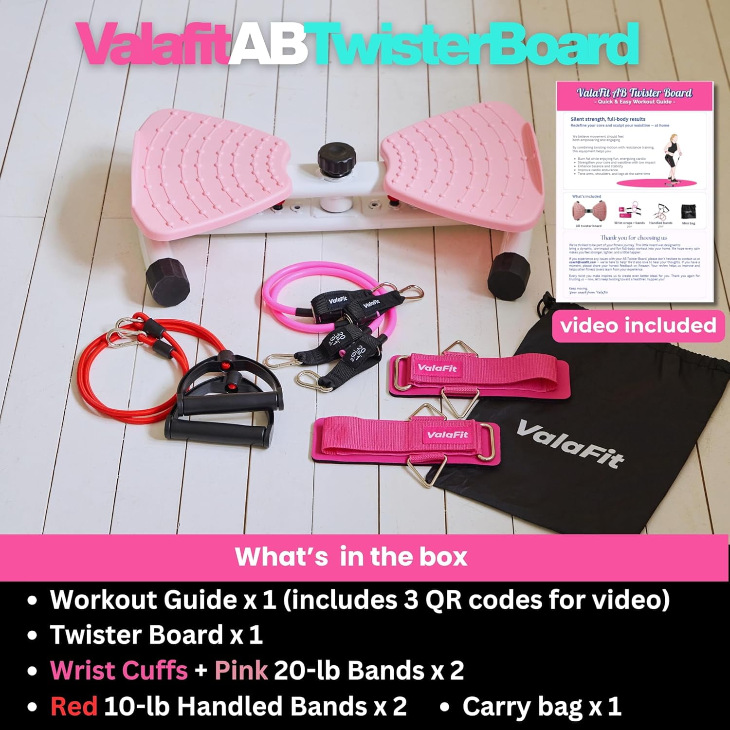 Waist Twister with 3-Level Workout Video Guide — Quiet Waist Twister ...