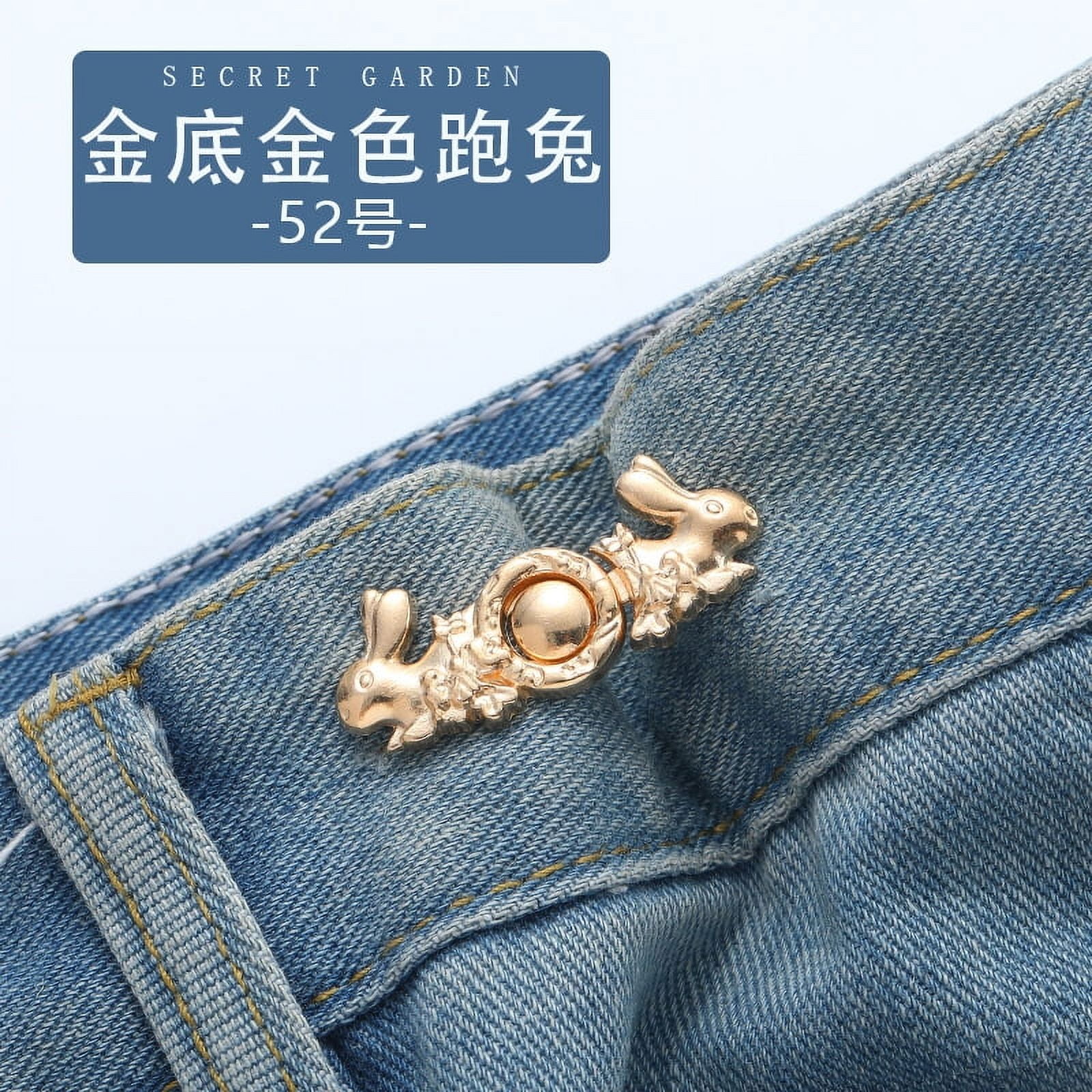 Waist-tight button metal buckle nail-free sewing free Hanfu snap ...