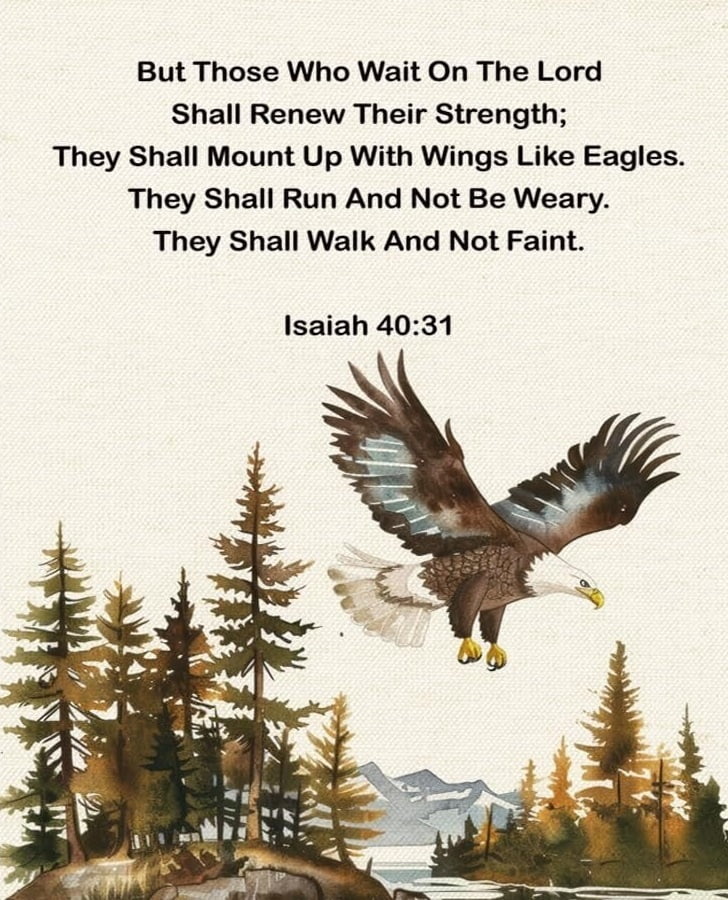 But Those Who Wait On The Lord, Bible Verse Isaiah 40:31, Canvas ...