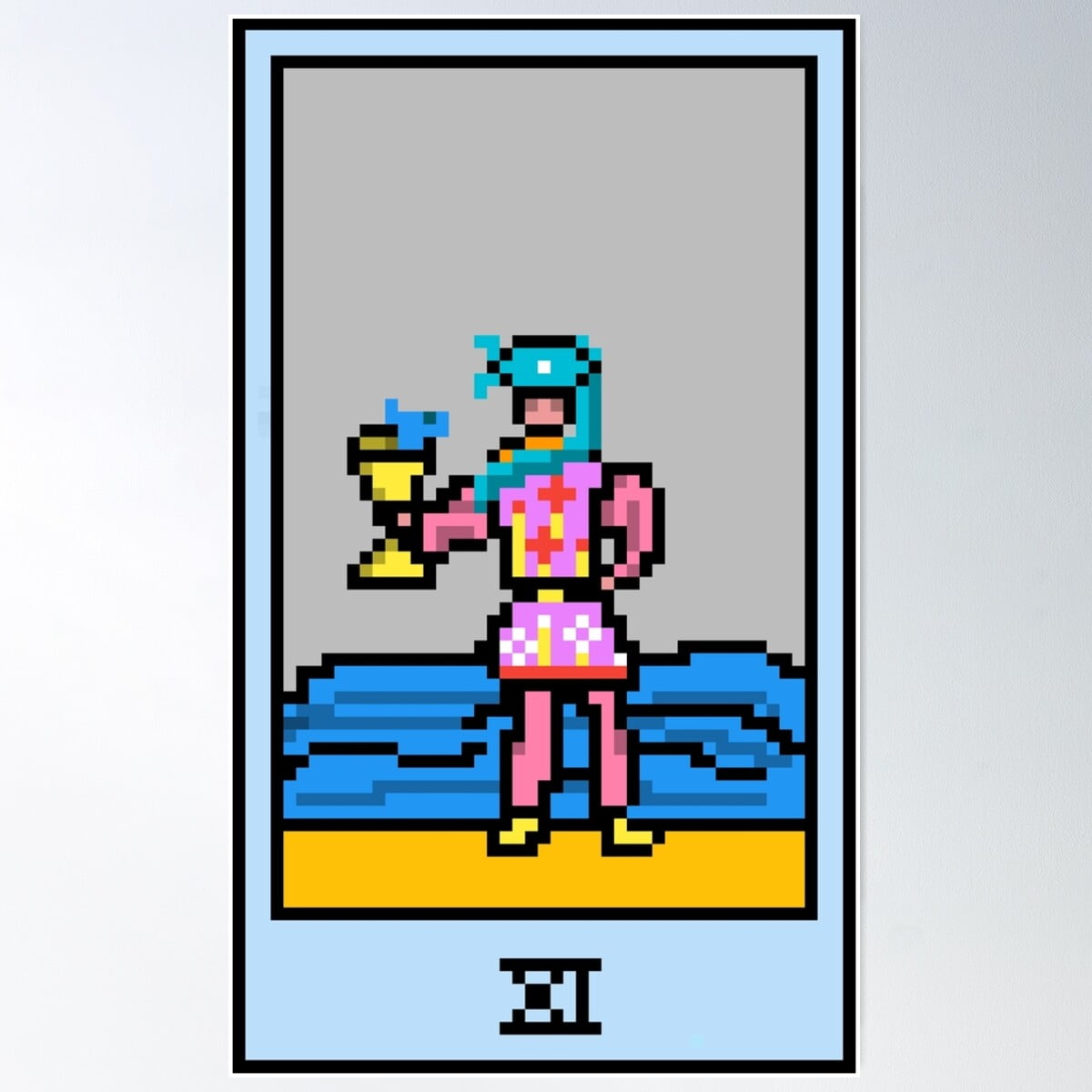 Wait, Is This Pixel Art Tarot? Black - Minor Arcana 'Page Of Cups ...