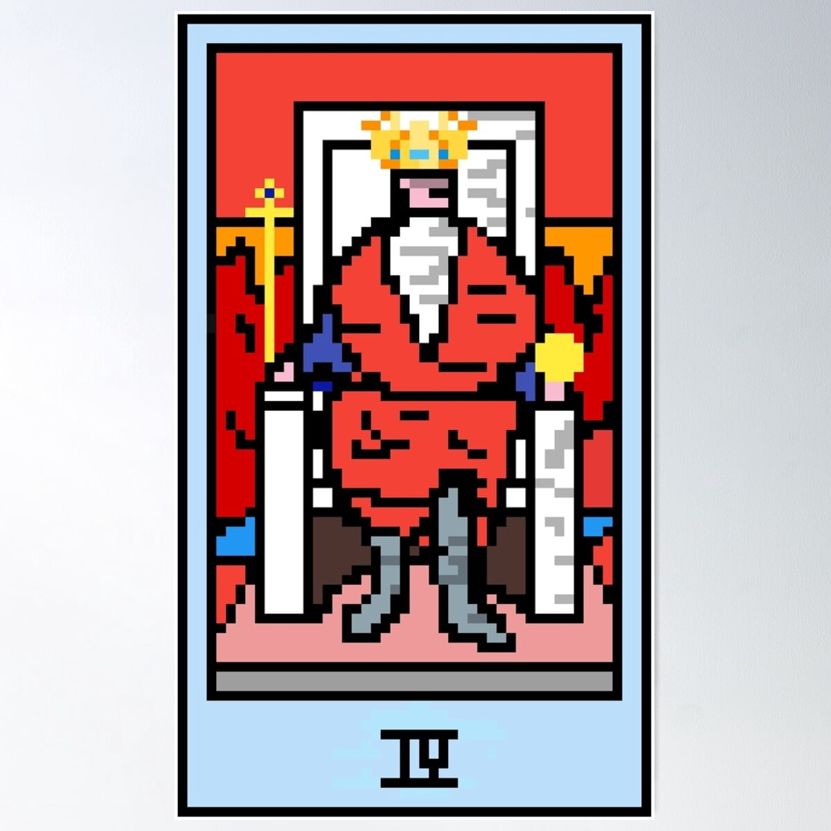 Wait, Is This Pixel Art Tarot? Blue - Major Arcana 'The Emperor ...