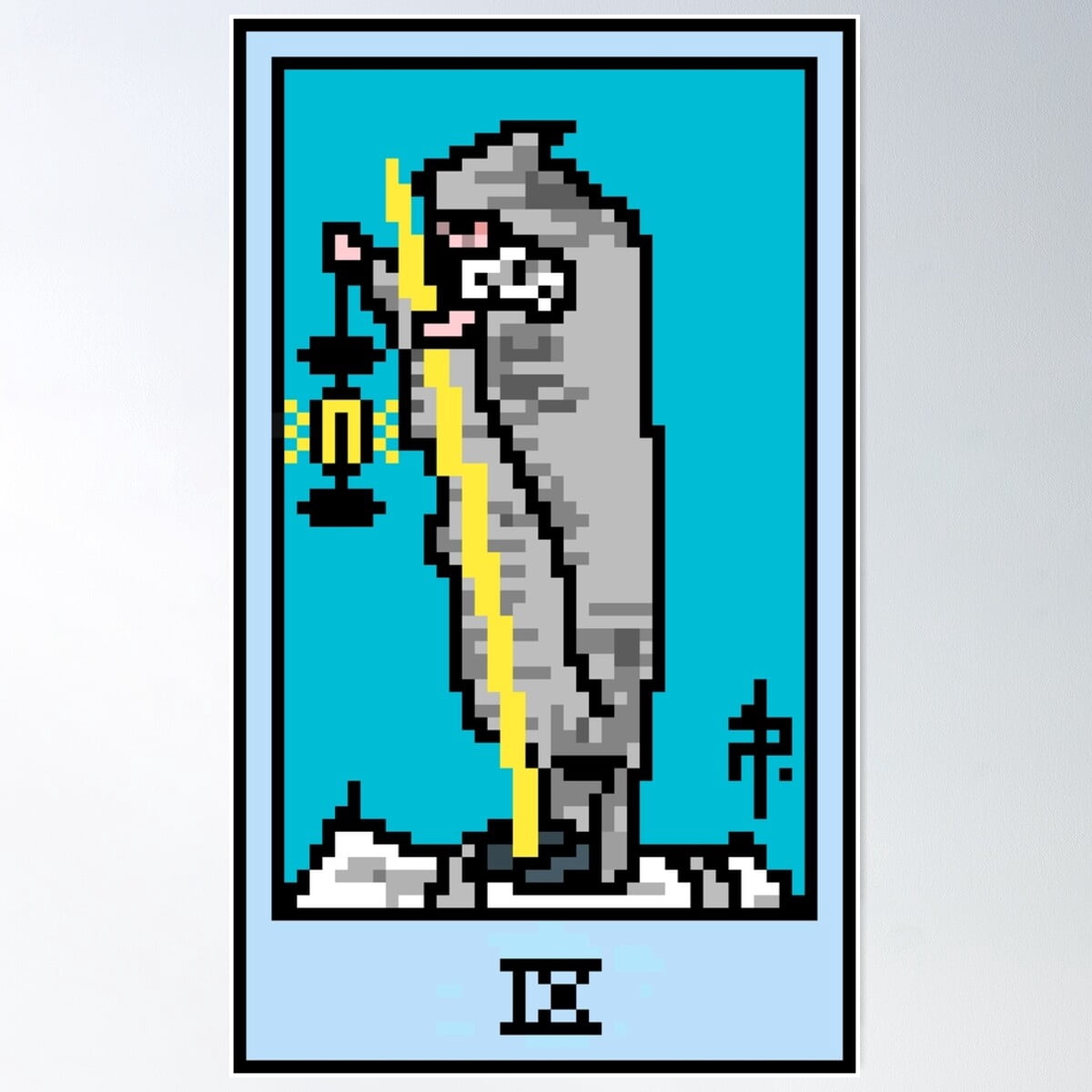 Wait, Is This Pixel Art Tarot? Blue - Major Arcana 'The Hermit' (Design ...