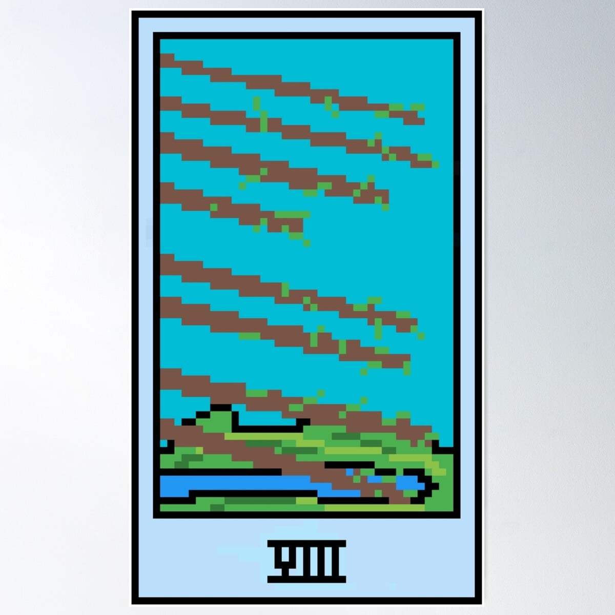 Wait, Is This Pixel Art Tarot? Blue - Minor Arcana 'Eight Of Wands ...