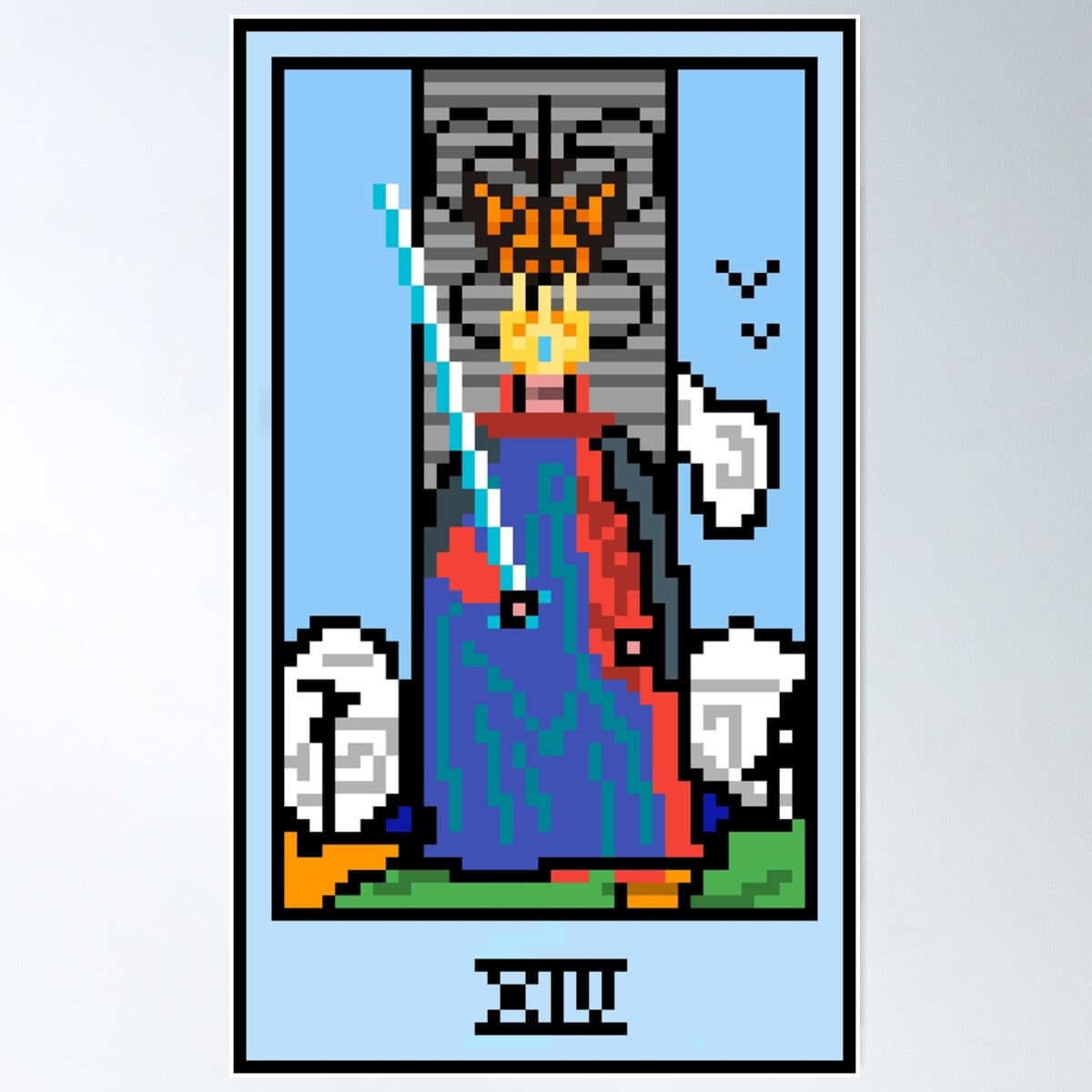 Wait, Is This Pixel Art Tarot? Blue - Minor Arcana 'King Of Swords ...