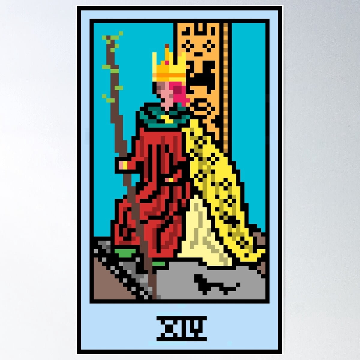 Wait, Is This Pixel Art Tarot? Blue - Minor Arcana 'King Of Wands ...
