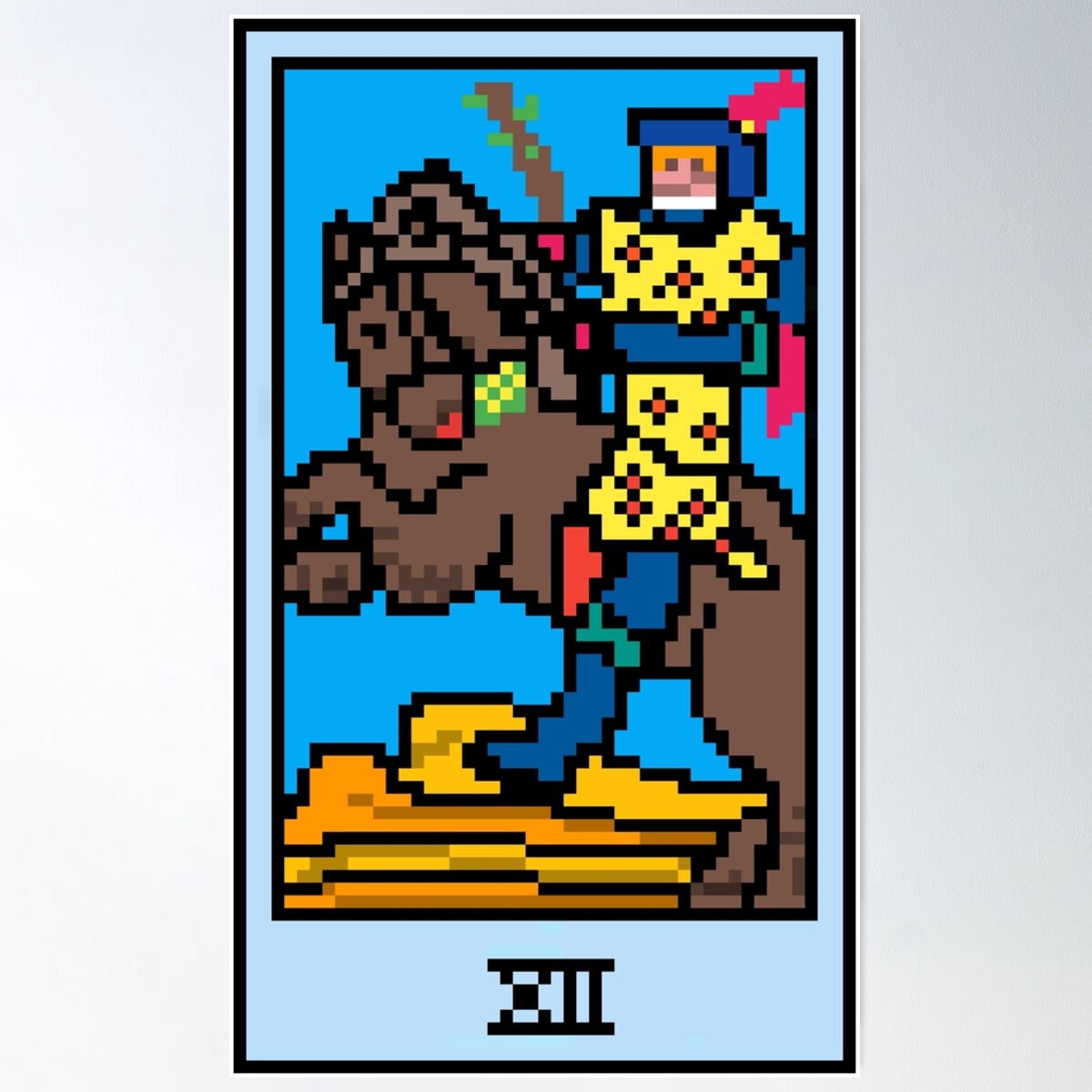 Wait, Is This Pixel Art Tarot? Blue - Minor Arcana 'Knight Of Wands ...