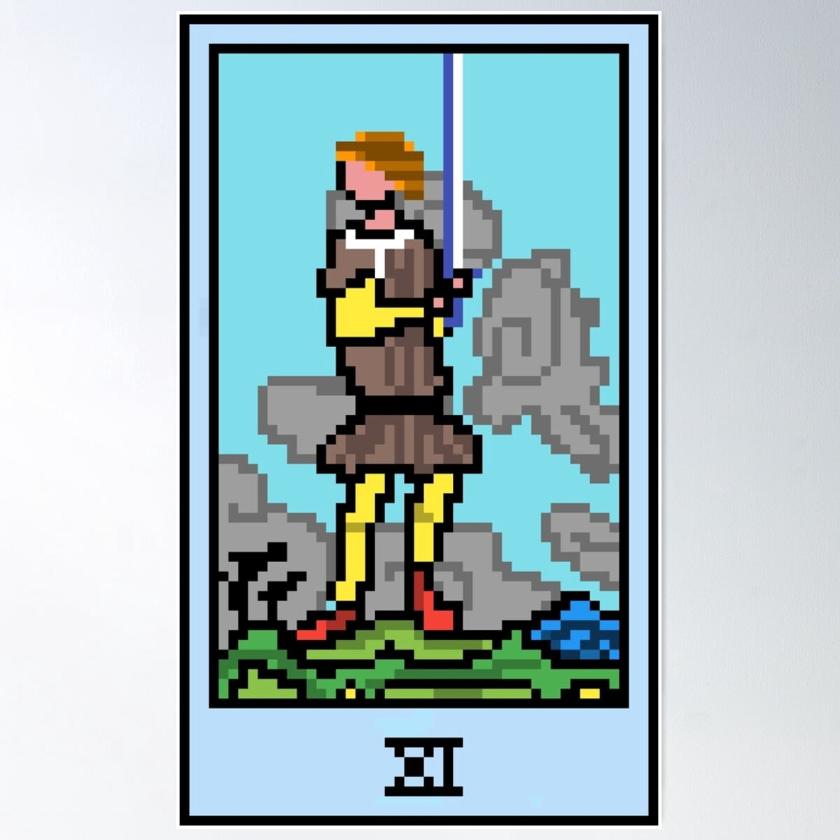 Wait, Is This Pixel Art Tarot? Blue - Minor Arcana 'Page Of Swords ...