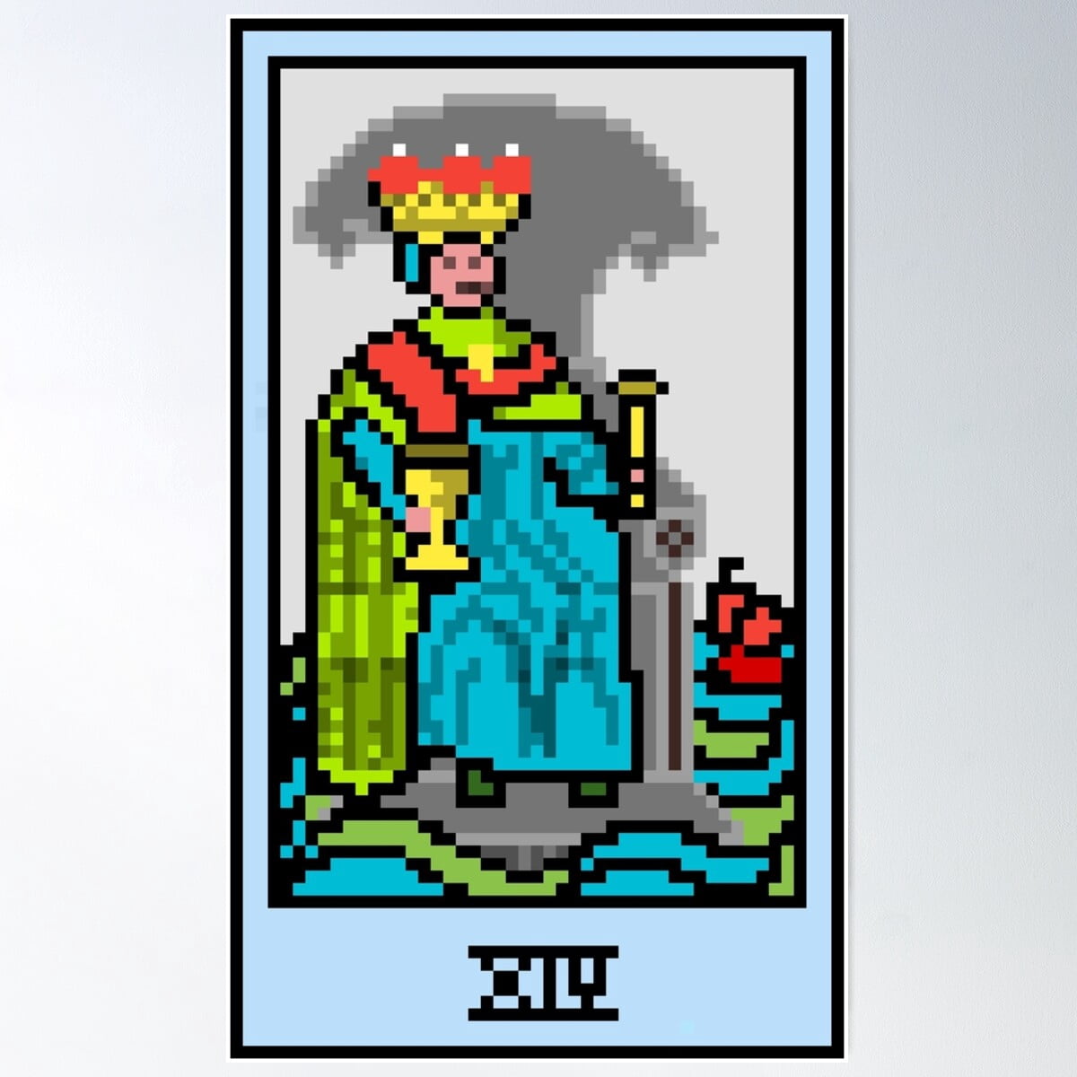Wait, Is This Pixel Art Tarot? Pink - Minor Arcana 'King Of Cups ...