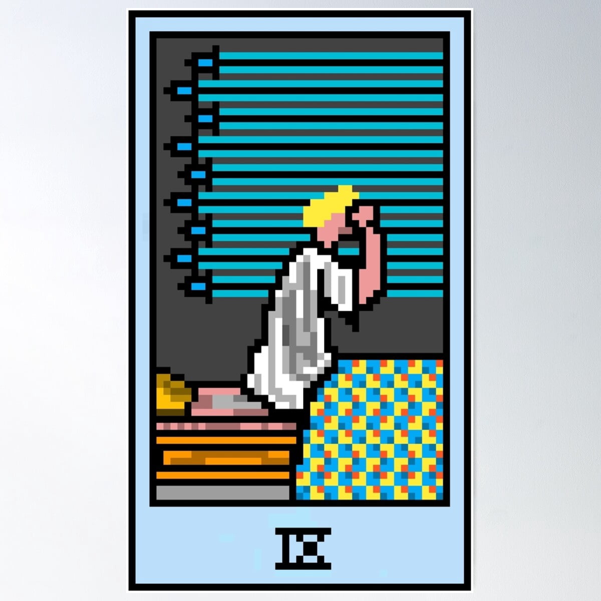 Wait, Is This Pixel Art Tarot? Pink - Minor Arcana 'Nine Of Swords ...