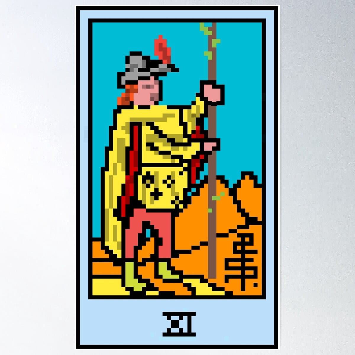 Wait, Is This Pixel Art Tarot? Pink - Minor Arcana 'Page Of Wands ...