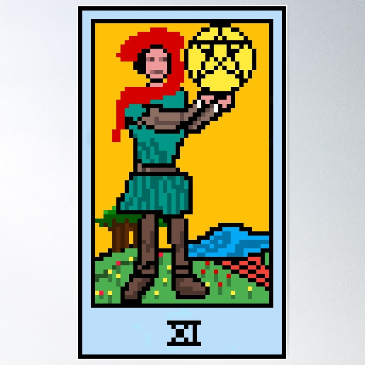 Wait, Is This Pixel Art Tarot? Yellow - Minor Arcana 'Page Of Pentacles ...
