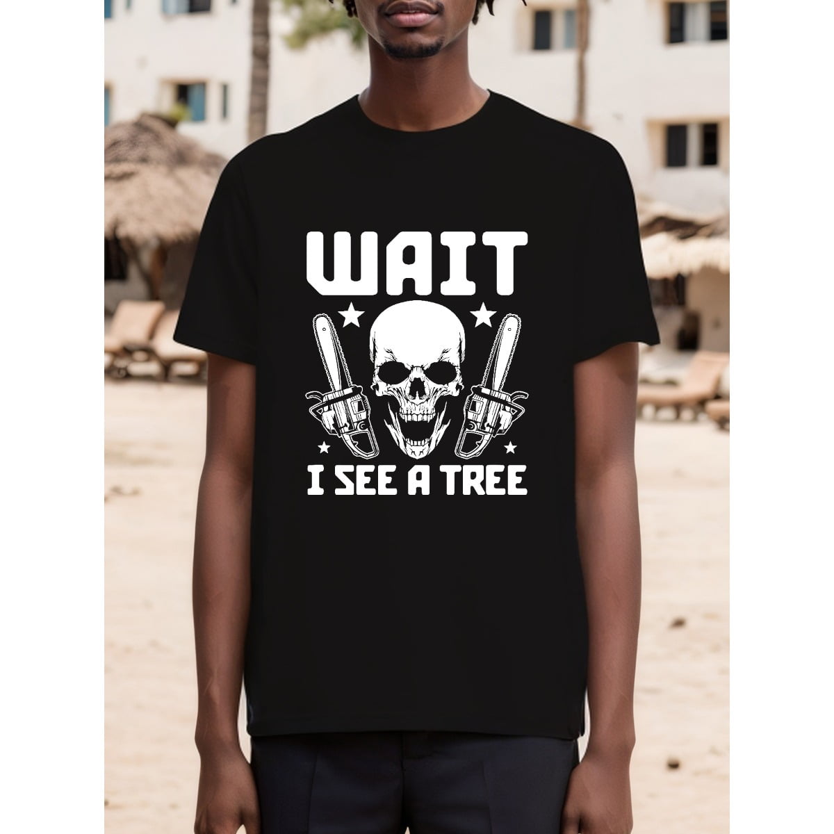 Wait a minute. I saw a tree. Grove Scholar Skull, Chainsaw, Timber ...