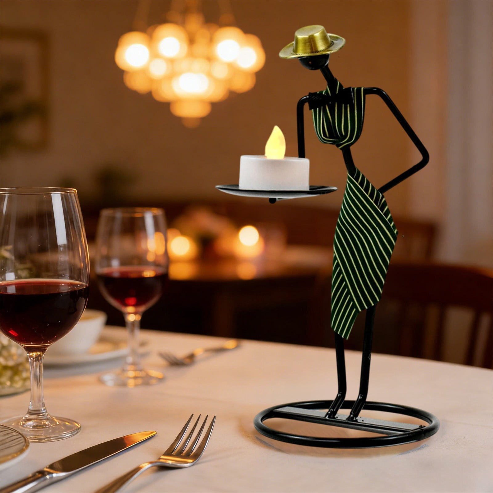 Waiter Candlestick Ornament Candlestick Ornament for A Waiter Wearing A ...