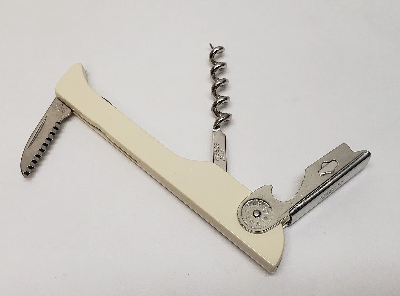 Waiter Cork Screw Bar Wine Key Bottle Opener & Cap Remover Hugger Style ...