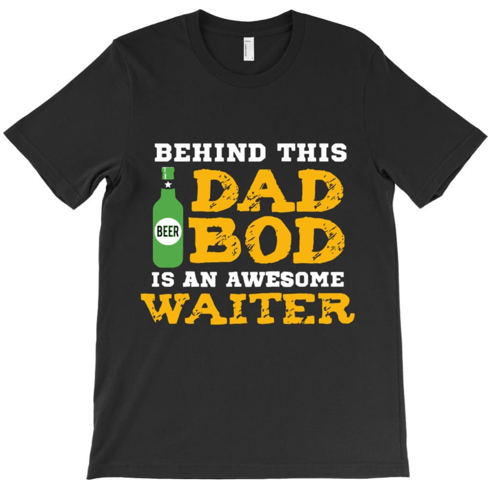 Waiter Father's Birthday Funny Christmas Holiday Occupation Graphic T ...