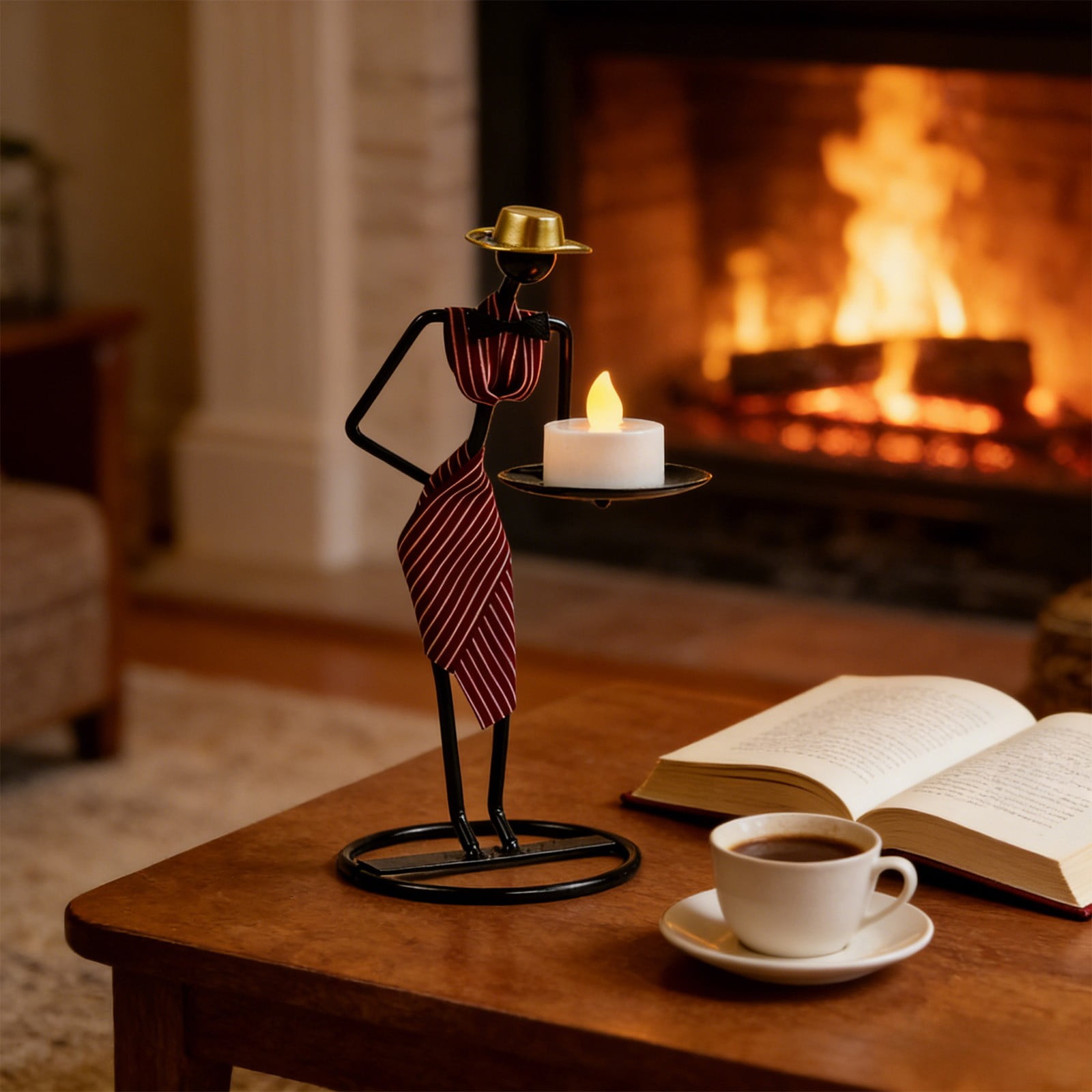 Waiter Style Candle Holders Iron Candle Stand with Electronic Candles ...