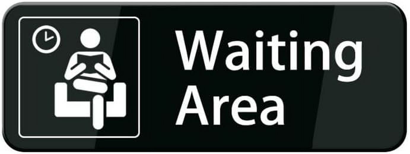 Waiting Area Sign, 8 X 3 Inches Acrylic Warning Sign, Door Wall Labels ...