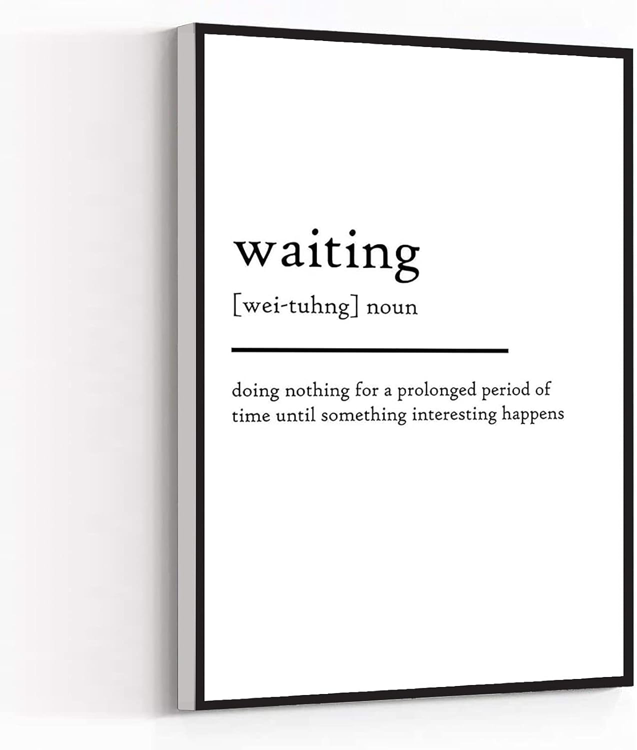 Waiting Definition Print,Waiting Definition Poster Painting Artwork ...