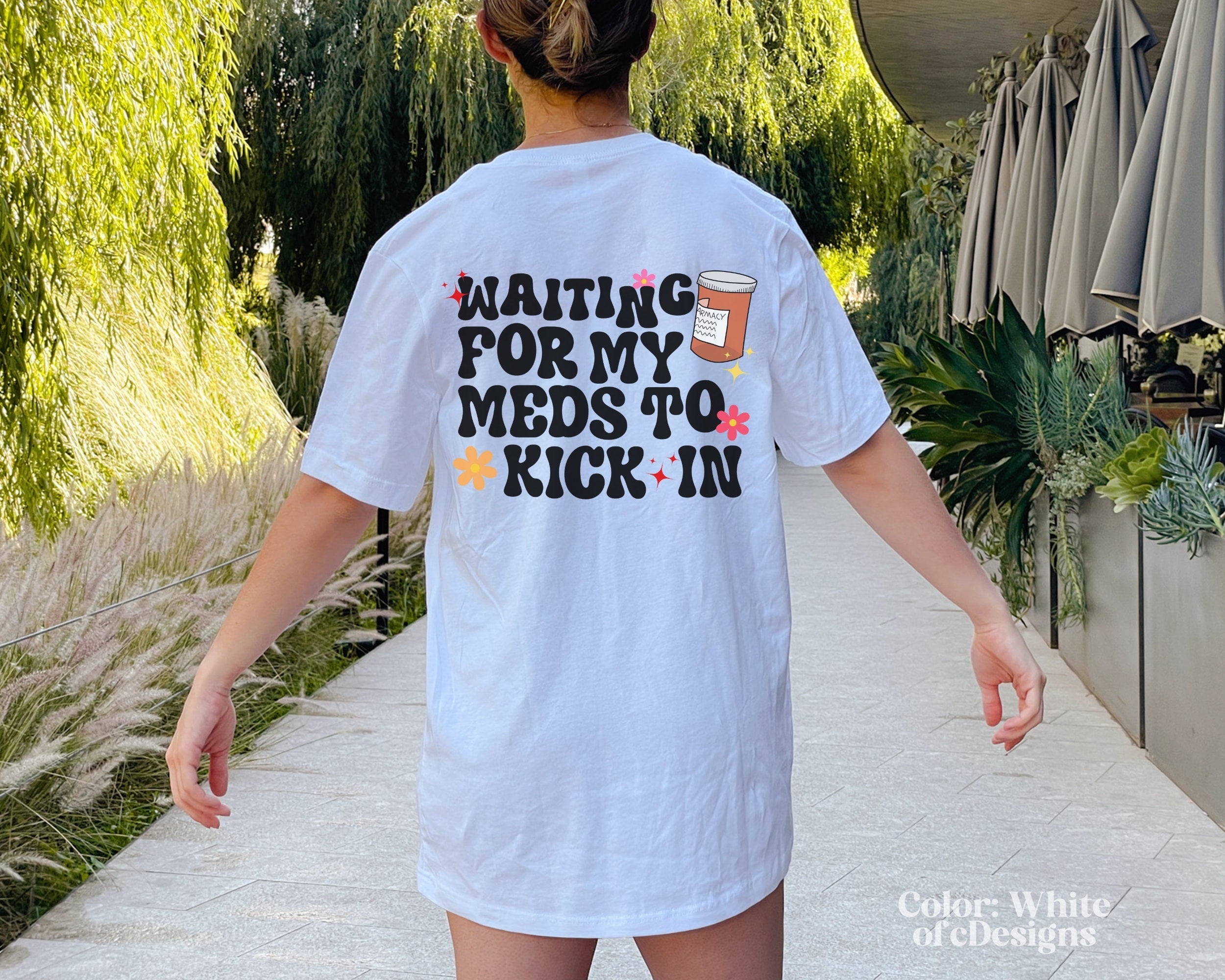 Waiting For My Meds To Kick In Shirt Chronic Illness Tee Fibromyalgia ...