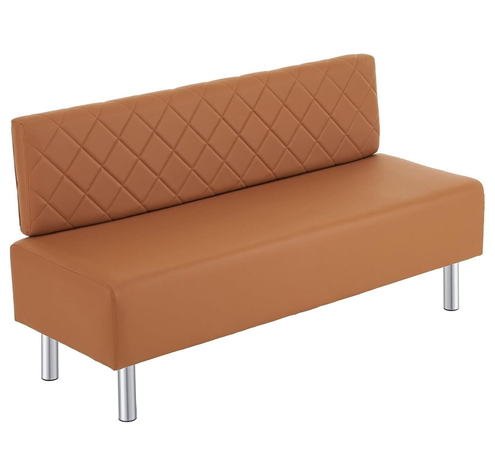Waiting Room Bench with Back, 58.6’’ Office Guest Chair Upholstered ...