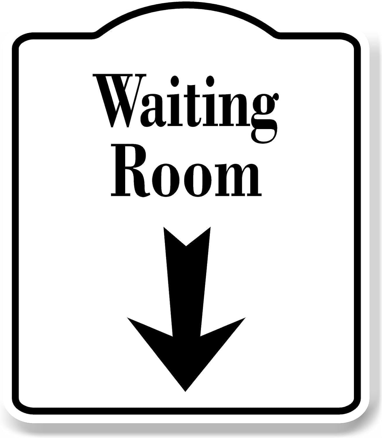 Waiting Room Down Arrow WB Aluminum Composite Sign 8.5''x10'' - Walmart.com