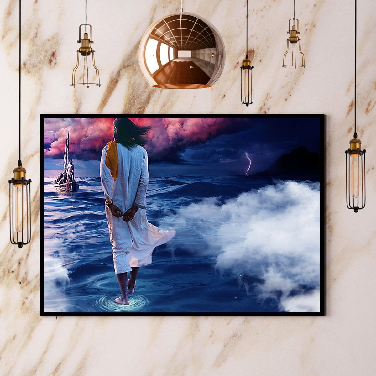 Waiting To Save You Jesus Wlk On The Beach Great God Save You ...