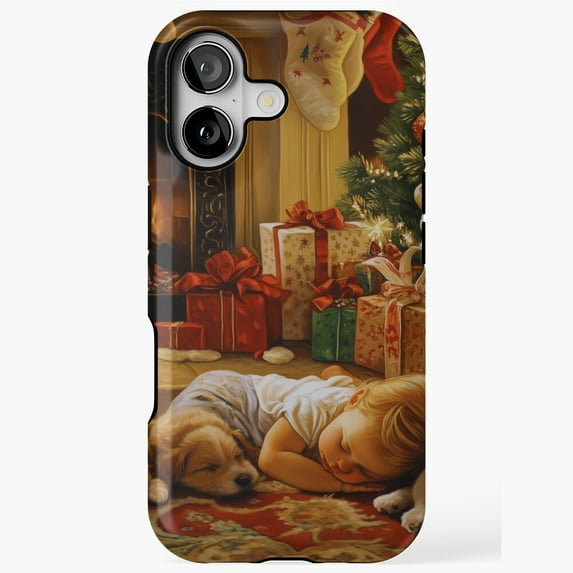 Waiting by Fireplace Festive Warm Glow Art iPhone Case for iPhone 17 ...