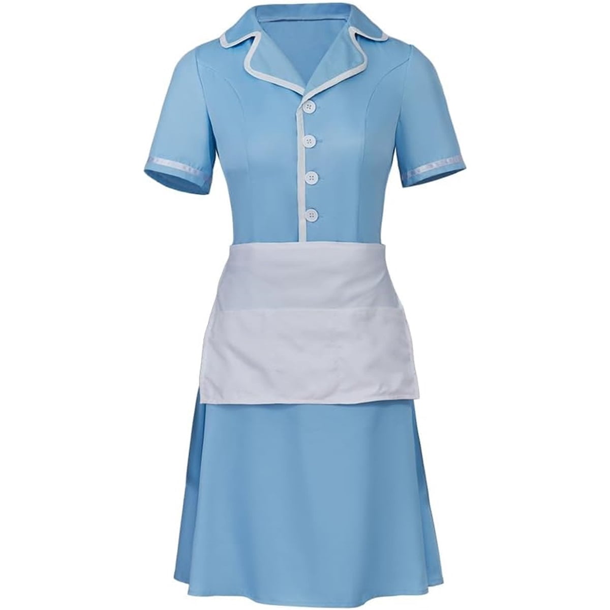 Jenna Hunterson Inspired Blue Diner Uniform Dress with Apron for Women ...