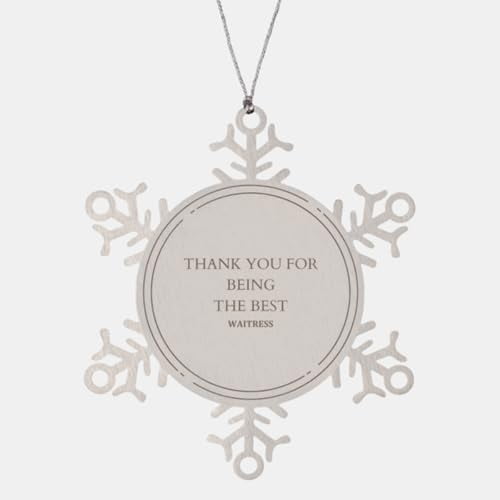 Waitress Snowflake Ornament - Thank You for Being The for Waitresses ...