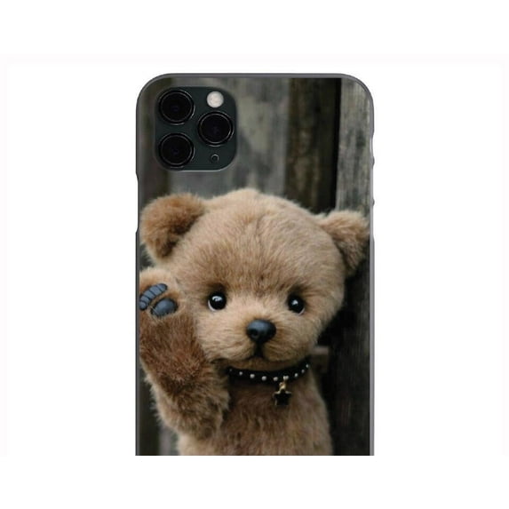 Waiving Cute Teddy Bear Positive Fun Art with iPhone 17 through 11 Pro ...