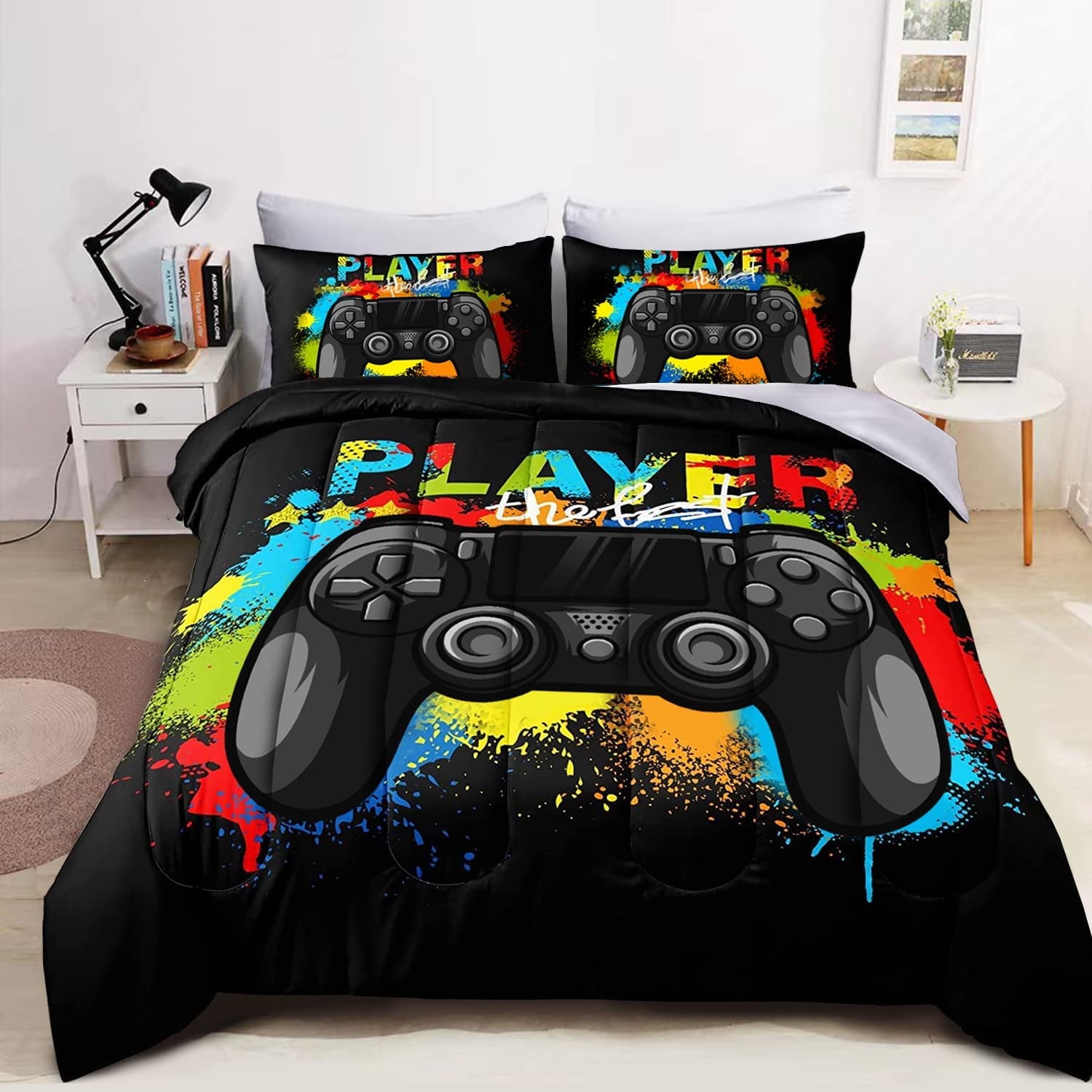 Wajade 7-Piece Kids Game Controller Bedding Set, All-Season (1 ...