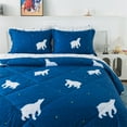 Wajade 7 Piece Polar Bear Star Comforter Set Twin Size for Boys Kids ...