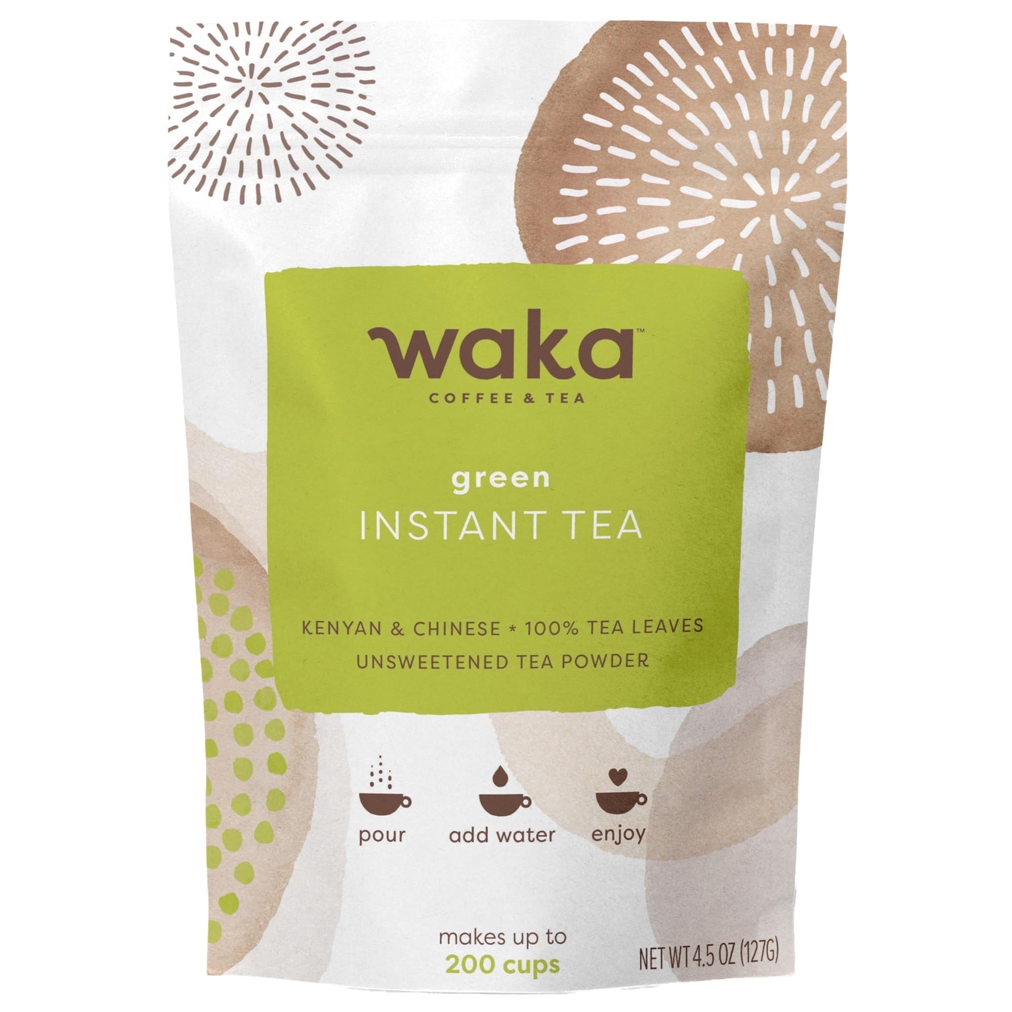 WAKA, Instant Green Tea Mix, 4.5oz, Original Unsweetened - Walmart.com