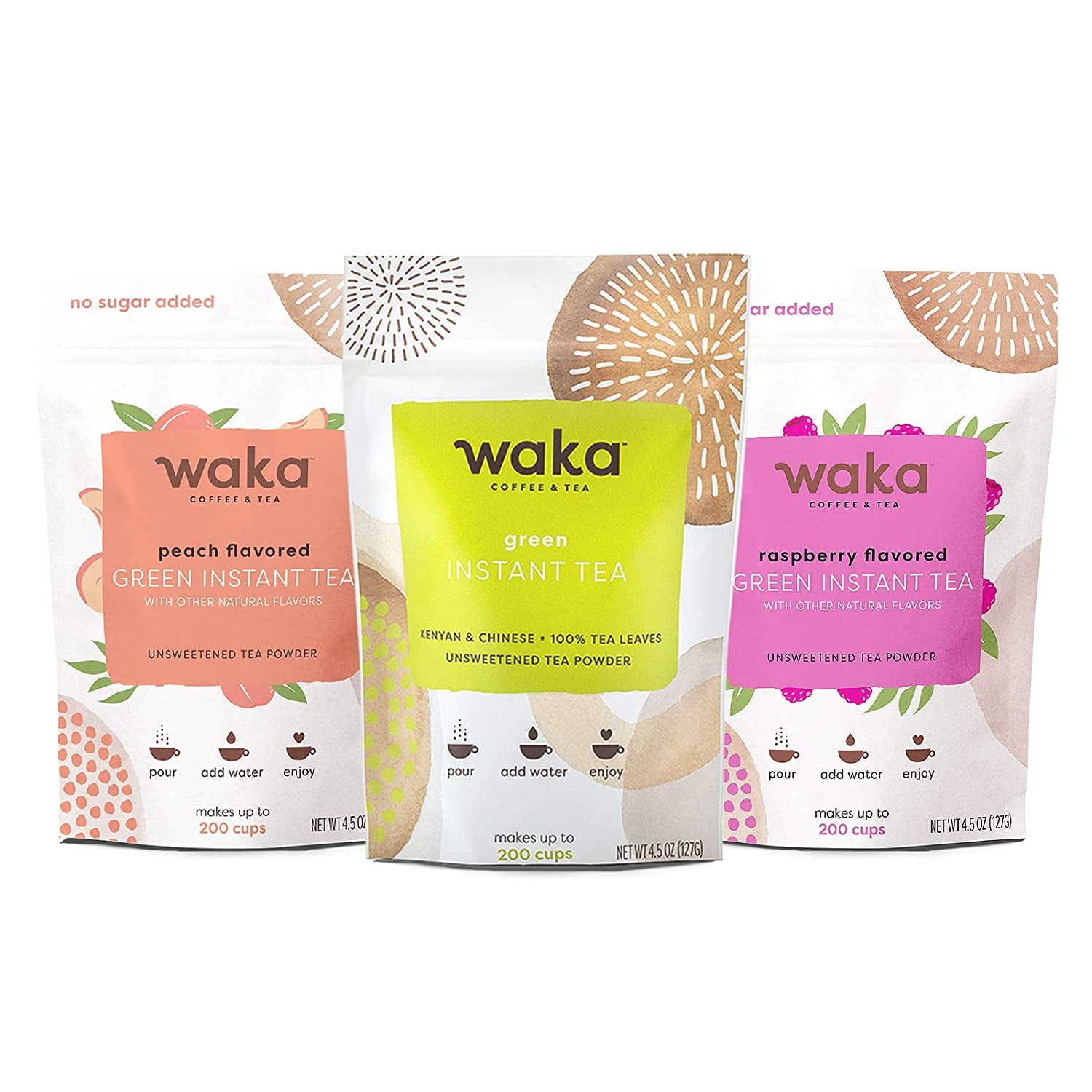 Waka Instant Tea Mix, 3 Bag Bundle - 100% Tea Leaves, No Additives ...