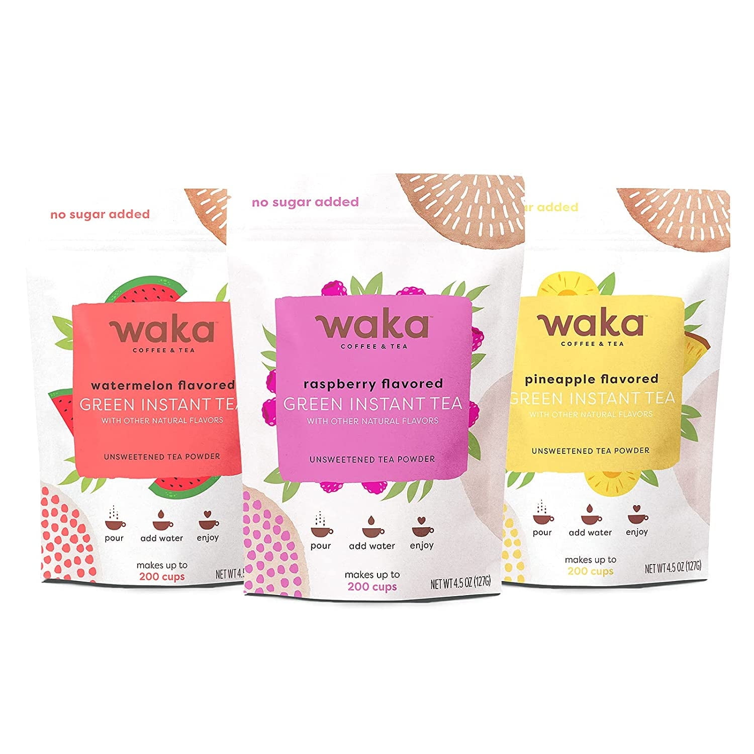Waka Instant Tea Mix, 3 Bag Bundle - 100% Tea Leaves, No Additives ...