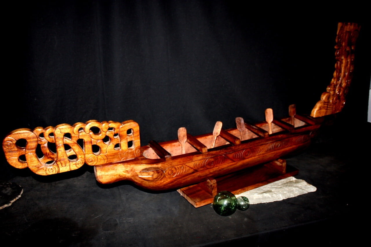 Waka Warrior Canoe 48" - Replica New Zealand Canoe | #bla6020120 2 ...