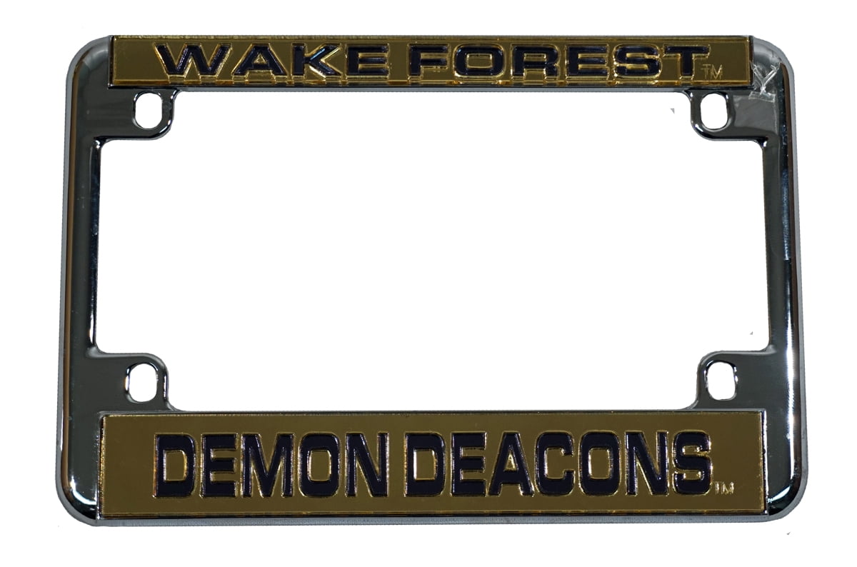 Wake Forest Chrome Motorcycle, RV or Trailer License Plate Frame ...