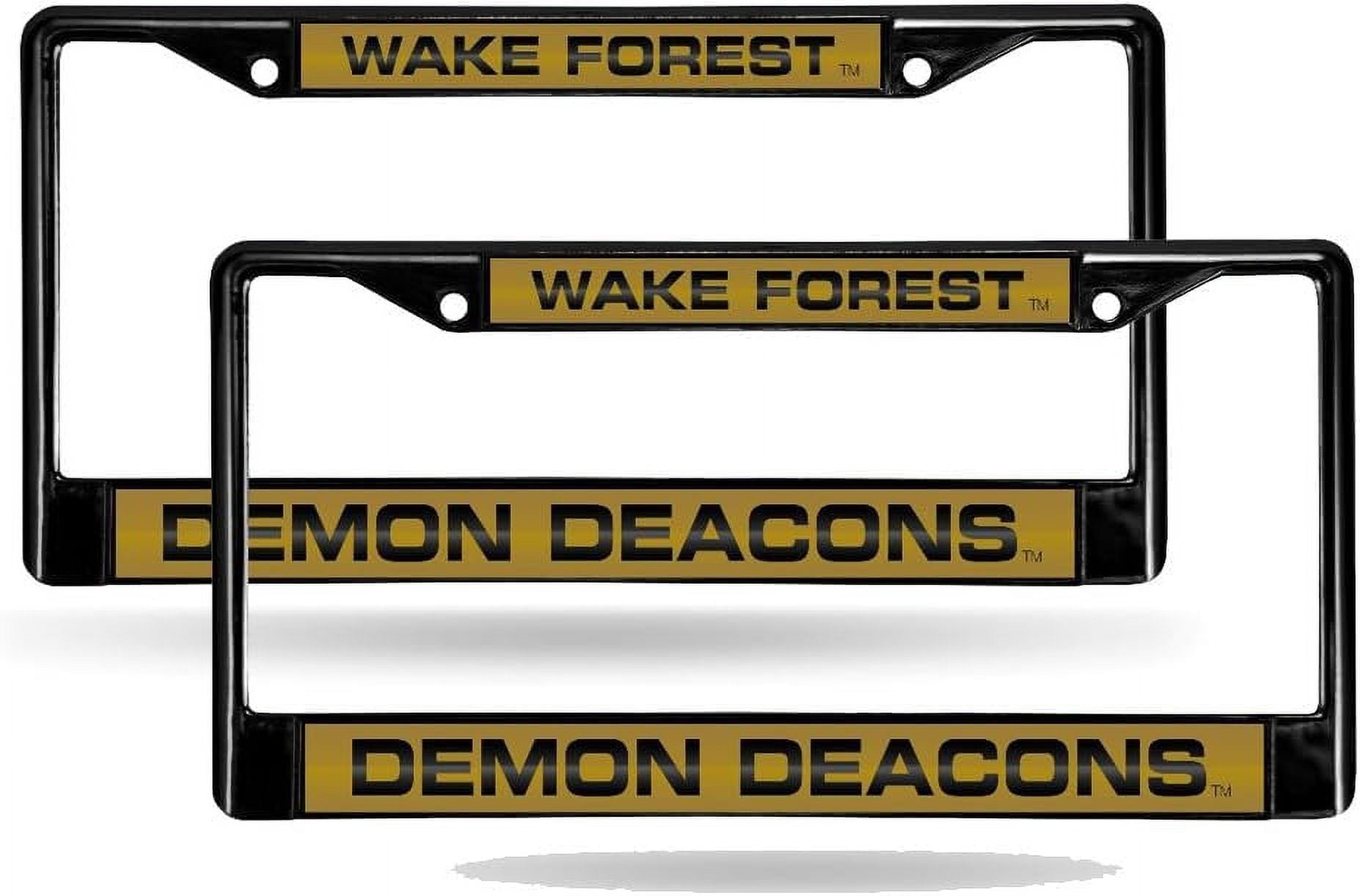 Wake Forest Demon Deacons NCAA Black Metal (2) Laser Cut License Plate ...