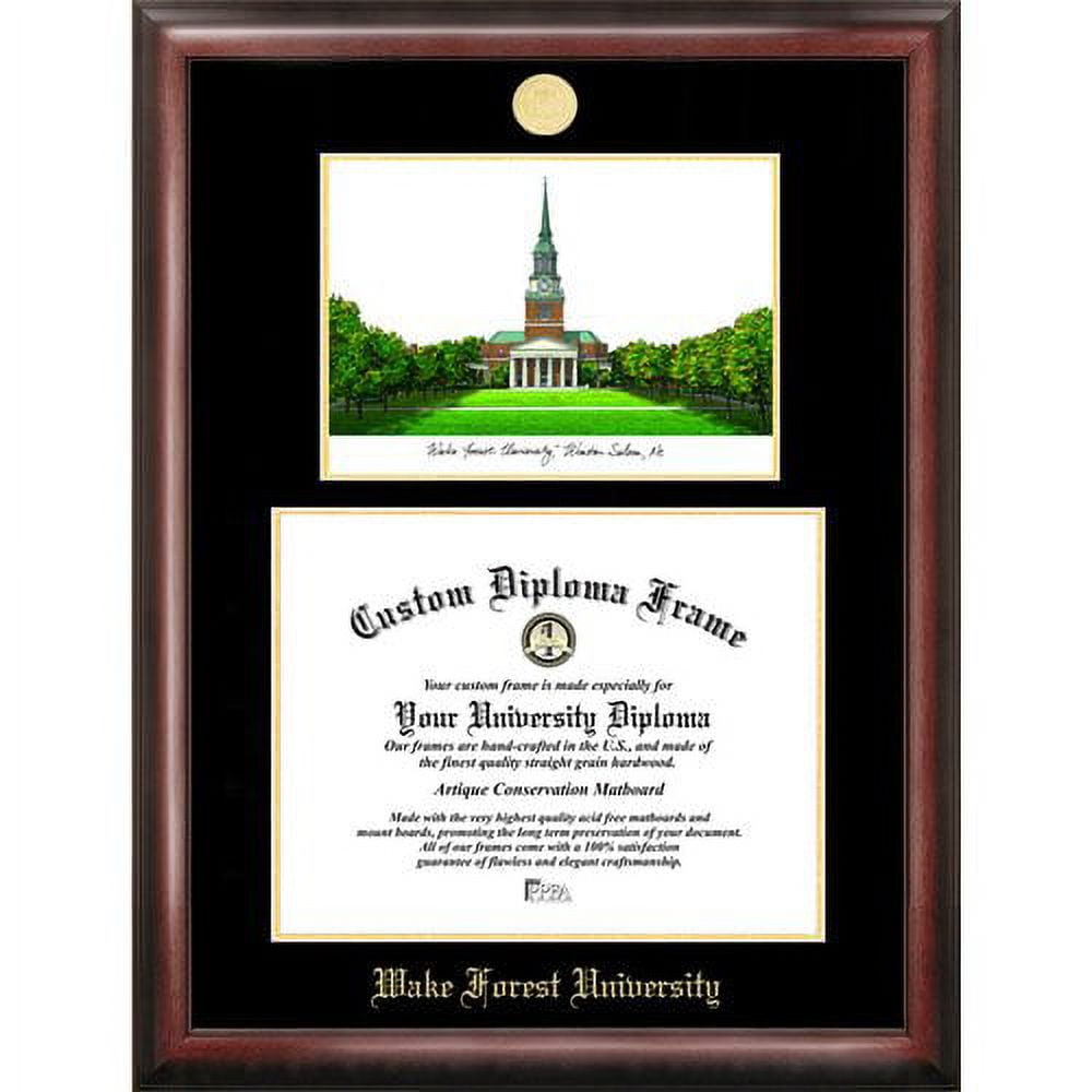 Wake Forest University 11" x 14" Gold Embossed Diploma Frame with ...