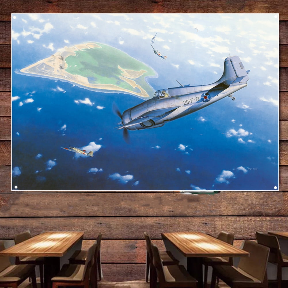 Wake Island Fighter Jet Poster Wall Charts - 38" x 57" Aviation ...